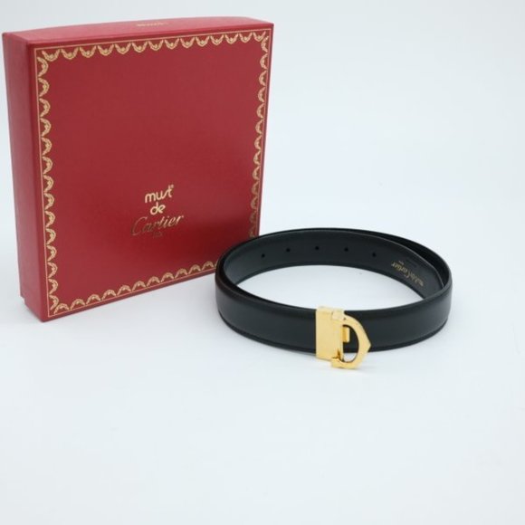 Cartier | Accessories | Cartier C Buckle Belt Black | Poshmark